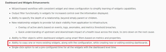Copy and paste widgets from your favorite dashboards in vRealize ...